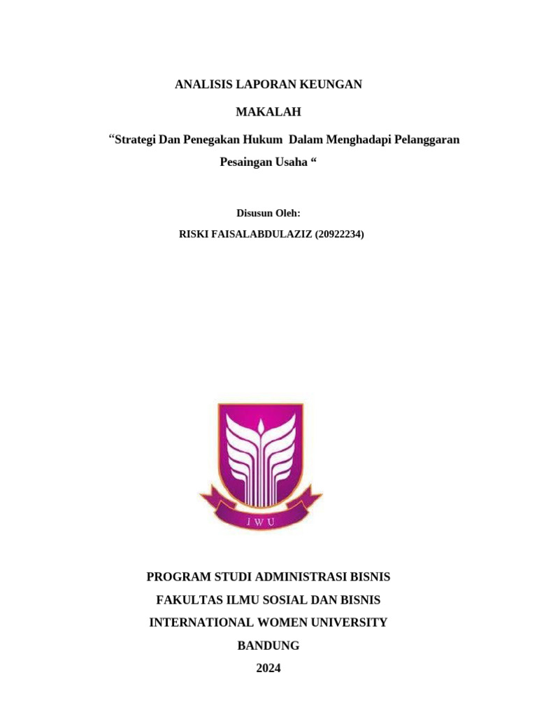 Analisi Laporan Keuangan | PDF | Pengelolaan Keuangan & Uang