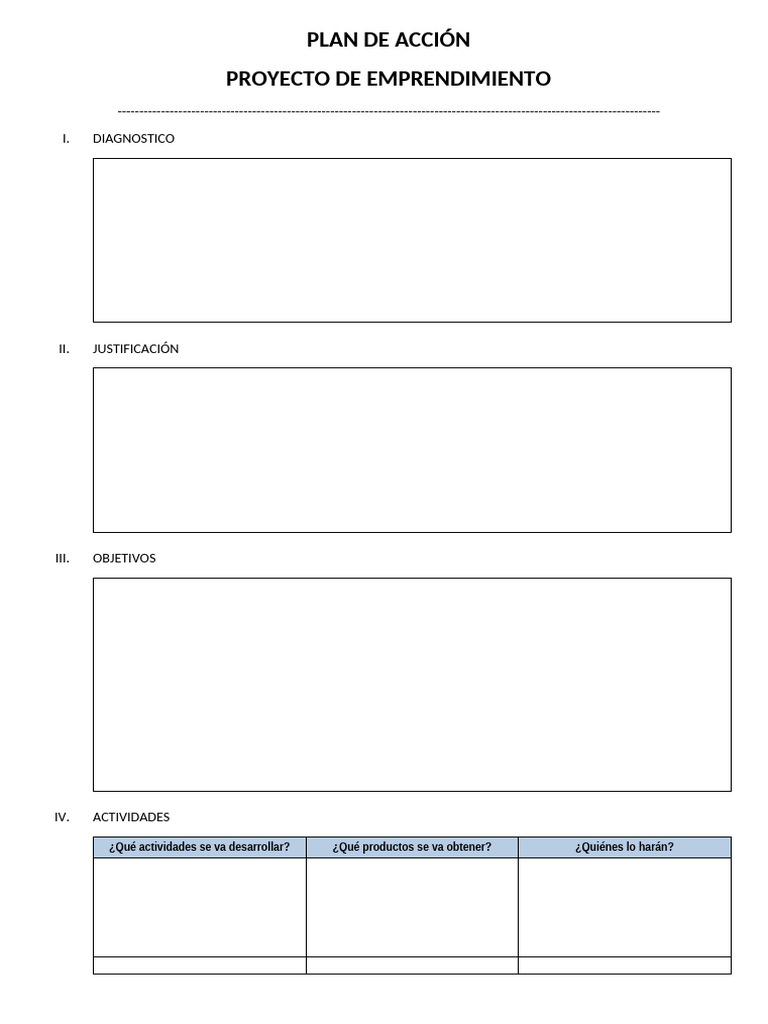Plan De Acción Pdf