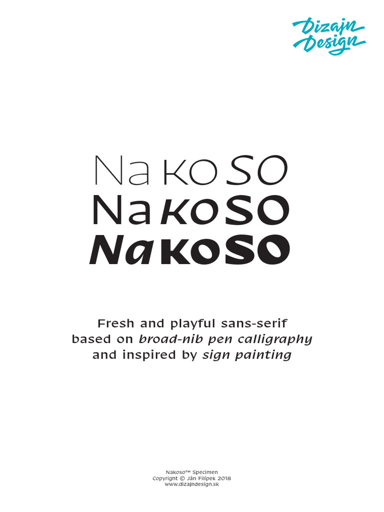 Nakoso Specimen | PDF | Typefaces | Sans Serif