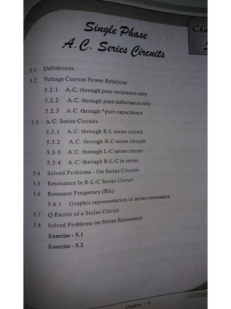 Single Phase AC Circuits | PDF