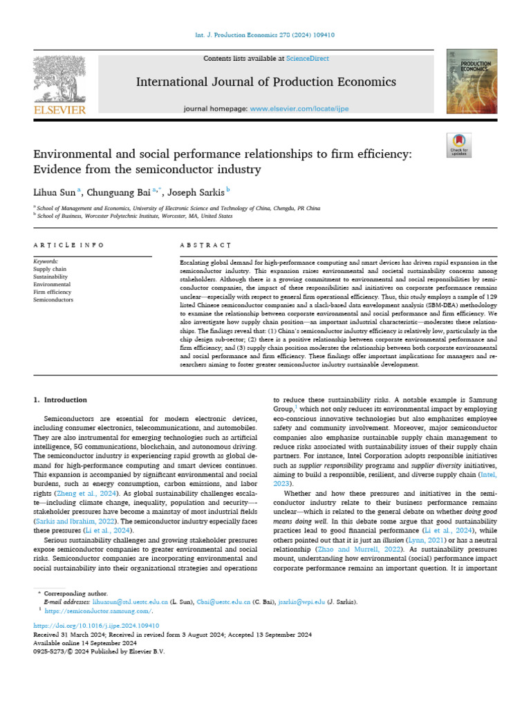 Environmental Impact on Semiconductor Efficiency | PDF | Supply Chain ...