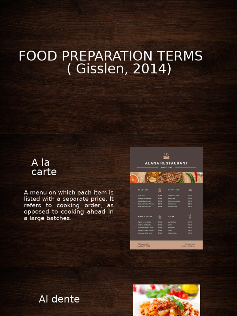 Essential Food Preparation Terms | PDF | Cooking | Grilling