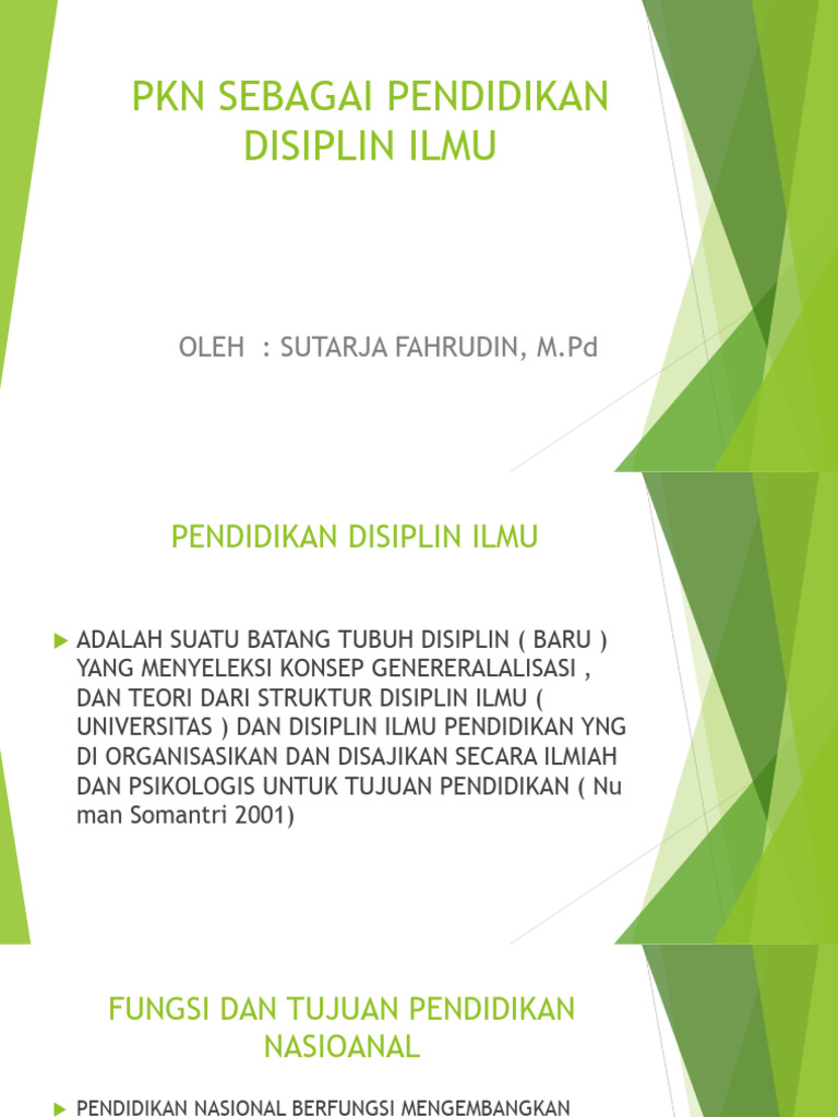 Kondas PKN Sebagai Pendidikan Disiplin Ilmu | PDF | Ilmu Sosial