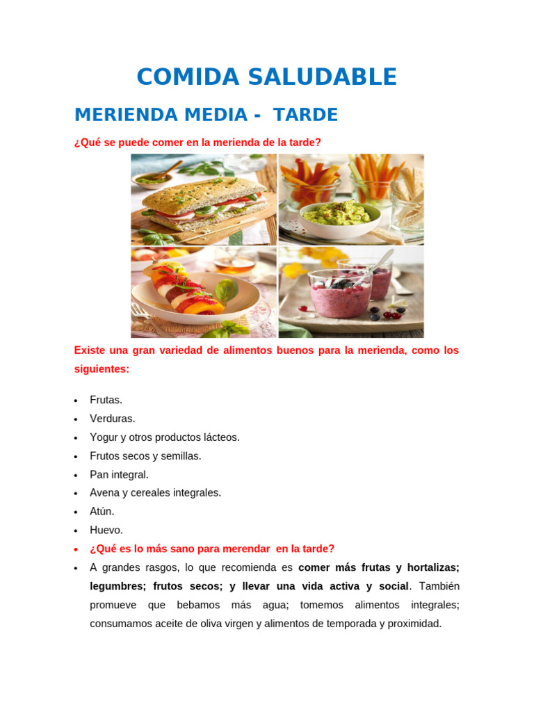 Comida Saludable | PDF