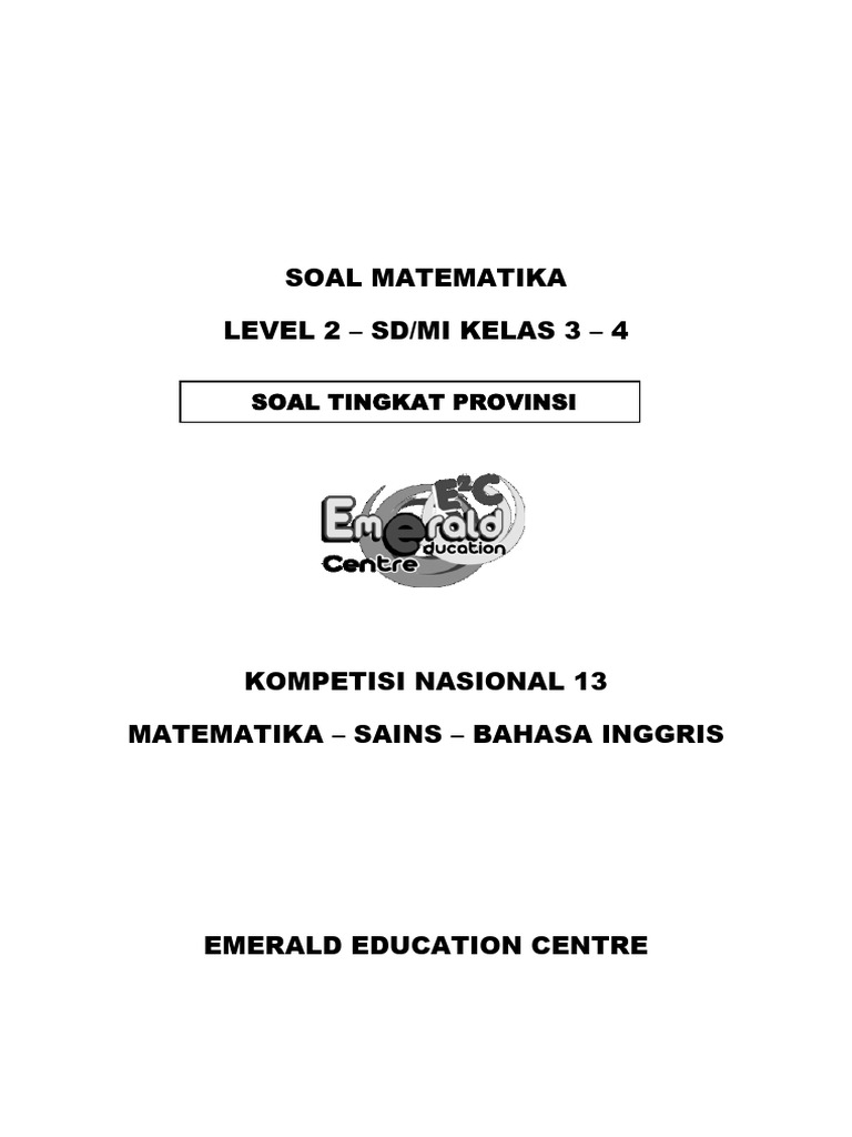 FC SOAL MATEMATIKA FIPROV OM 13 LEVEL 2 | PDF