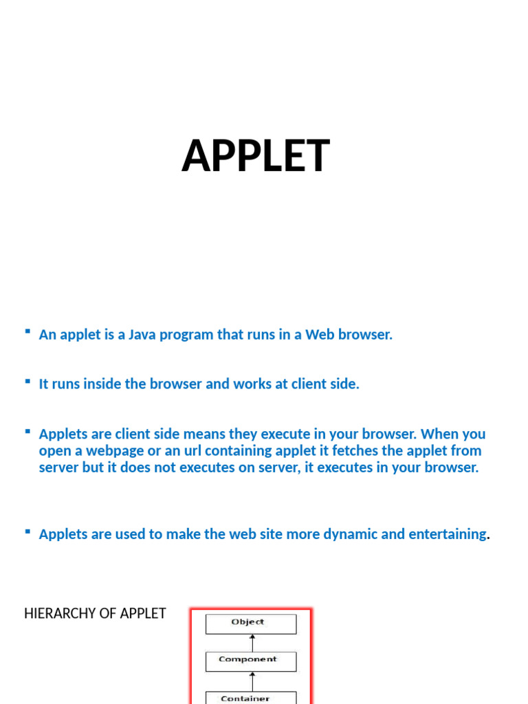 Applet Unit 2 | PDF | Java (Programming Language) | Java (Software ... Applet Unit 2 | PDF | Java (Programming Language) | Java (Software ...