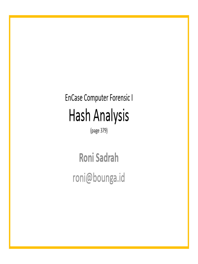 18 - Hash Analysis | PDF