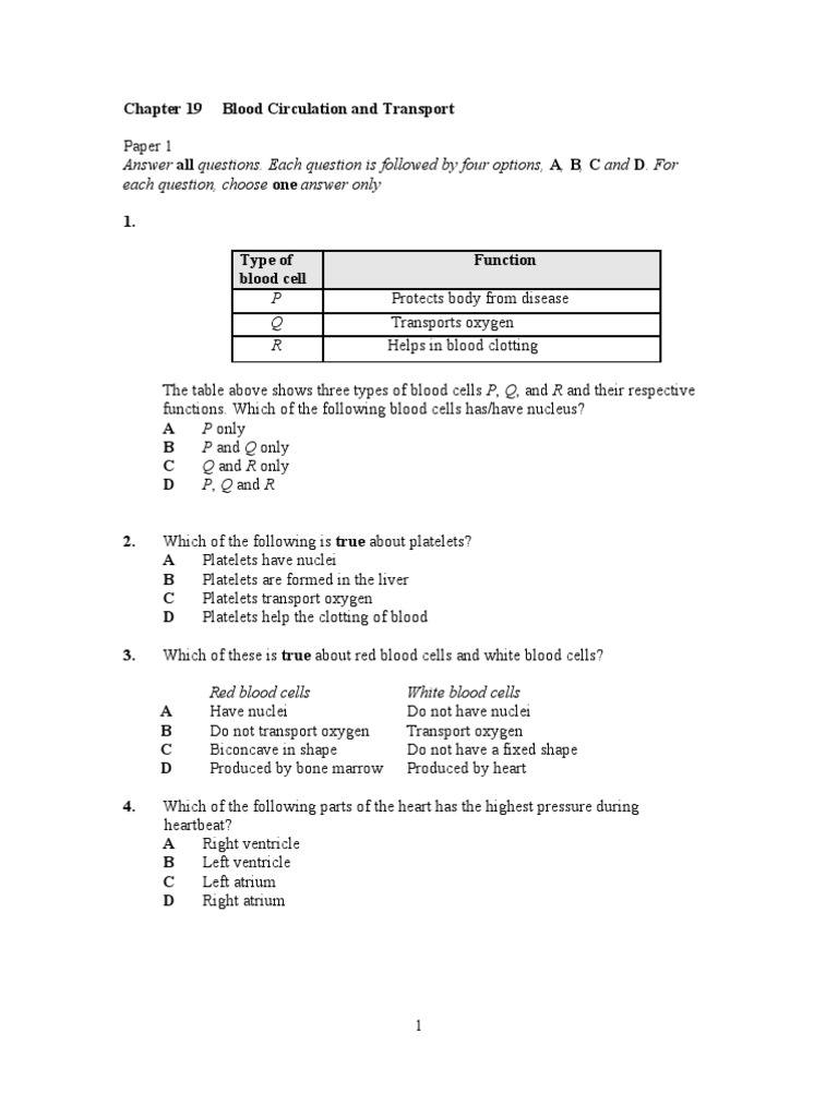 Form 3 Science Chapter 2 | PDF | Blood Vessel | Blood
