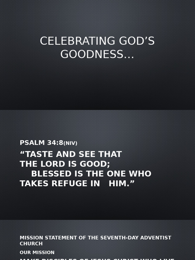 Celebrating God's Goodness | PDF | Abraham | Theology