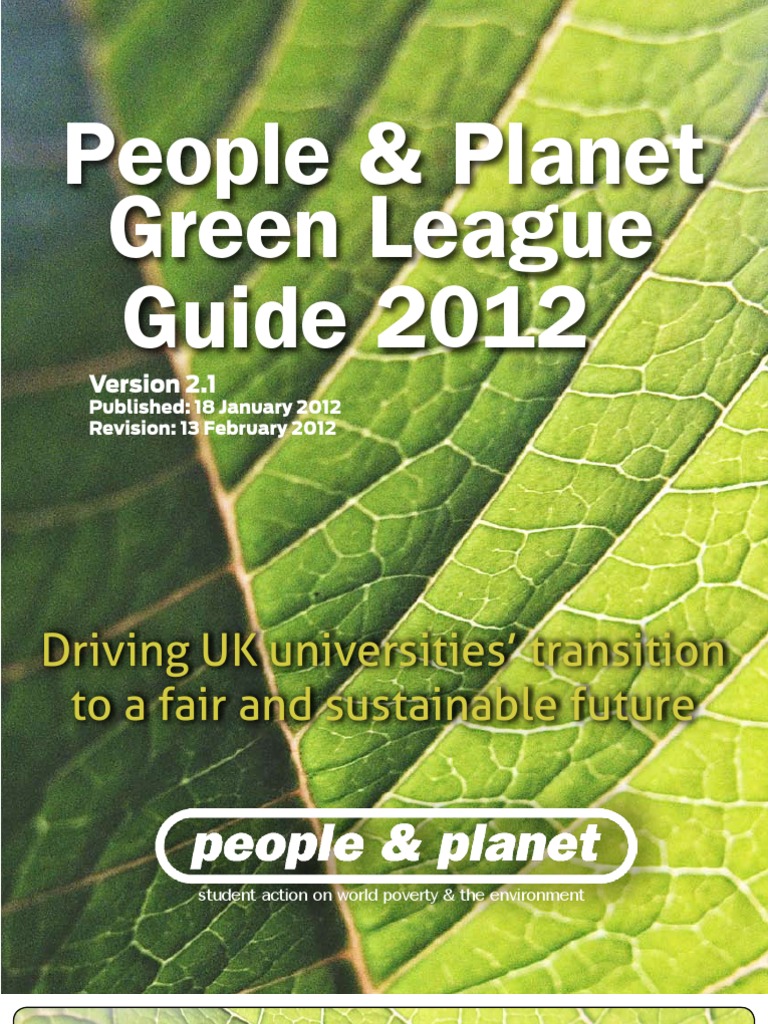 People & Planet Green League Guide 2012 v2.1 | PDF | Sustainability ...