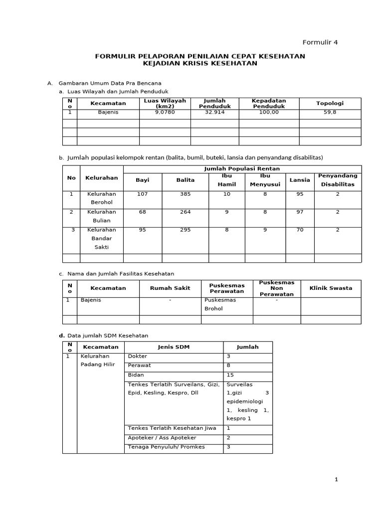 Form - Rha-Puskesmas Brohol | PDF