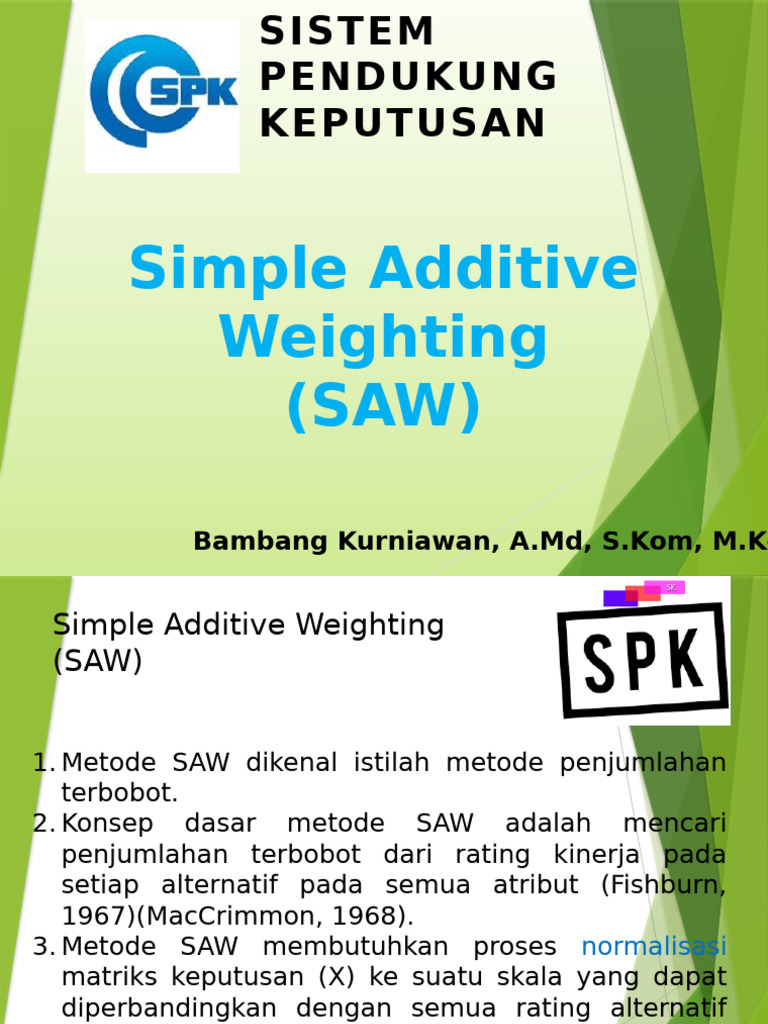 Metode SAW | PDF