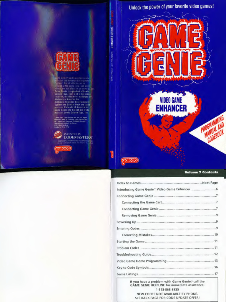 Game Genie 1992 Codemasters Text | PDF | Video Game Platforms ...