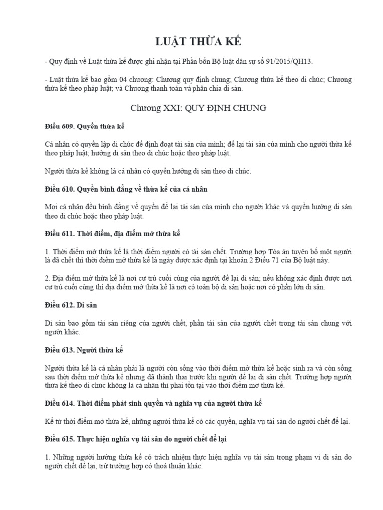 Luat Thua Ke Moi Nhat | PDF