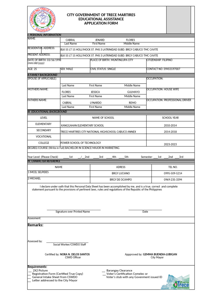 General Intake Sheet | PDF | Government And Personhood | Government