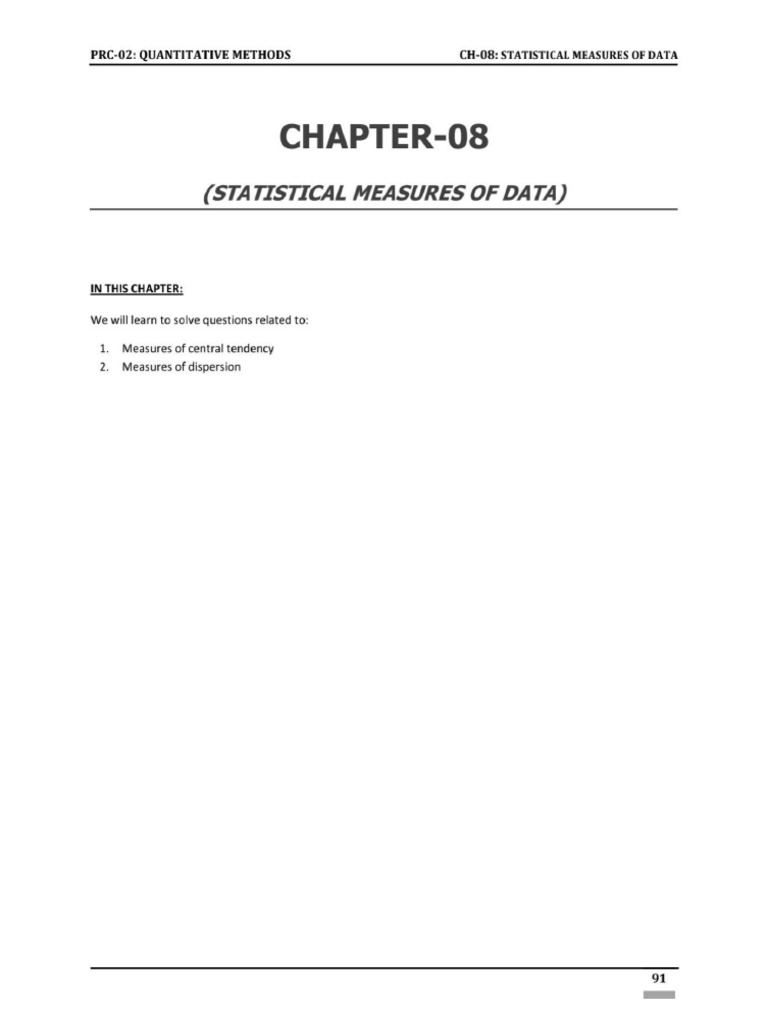 RISE QM MCQs Ch#08 | PDF