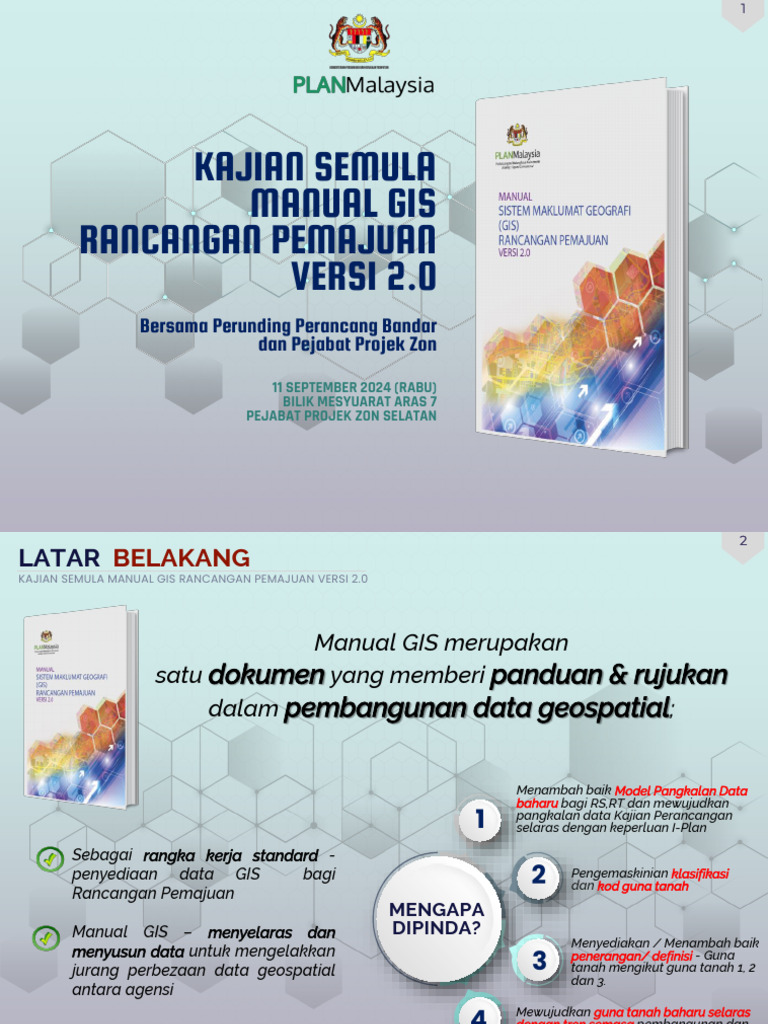 Slide Kajian Semula Manual Gis Versi 3 - FGD Mip - PPZ | PDF