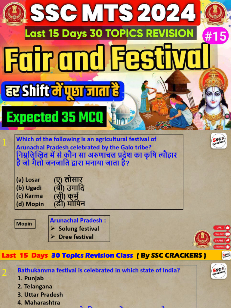 Topic-15 Festivals | PDF
