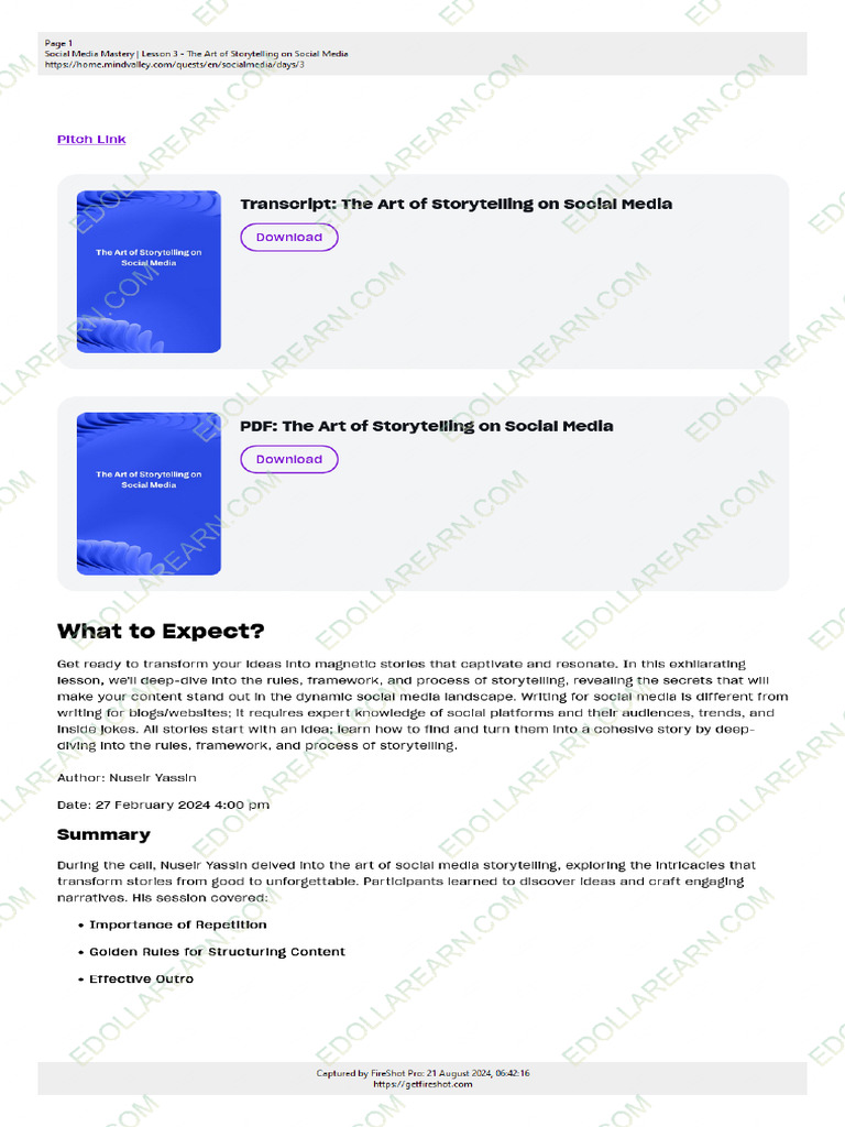 03-The Art of Storytelling On Social Media | PDF | Social Science | Art