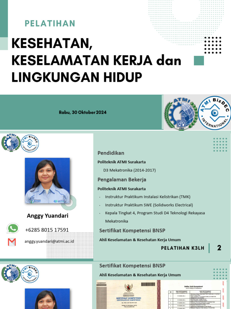Materi K3LH - Anggy Y. | PDF