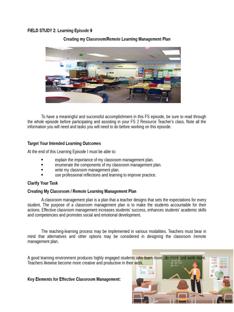 F2 Learning Episode 9 10 Handouts | PDF | Lesson Plan | Classroom ...