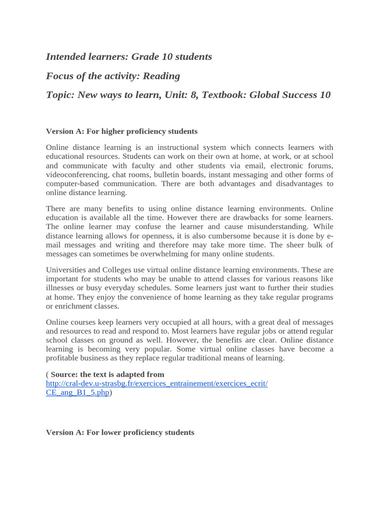 Bias Text | PDF | Distance Education | Learning