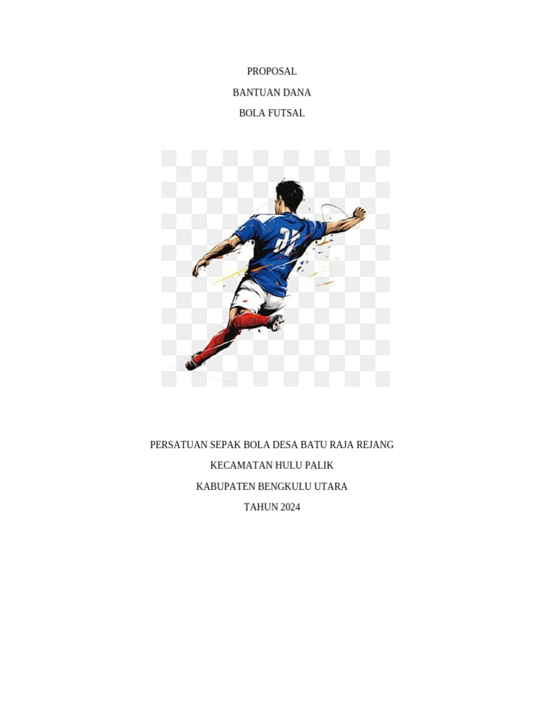 PROPOSAL Sepak Bola Batu Raja Rejang | PDF
