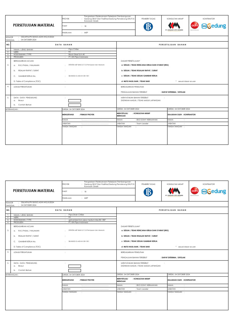 Approval Form PIPA KS | PDF