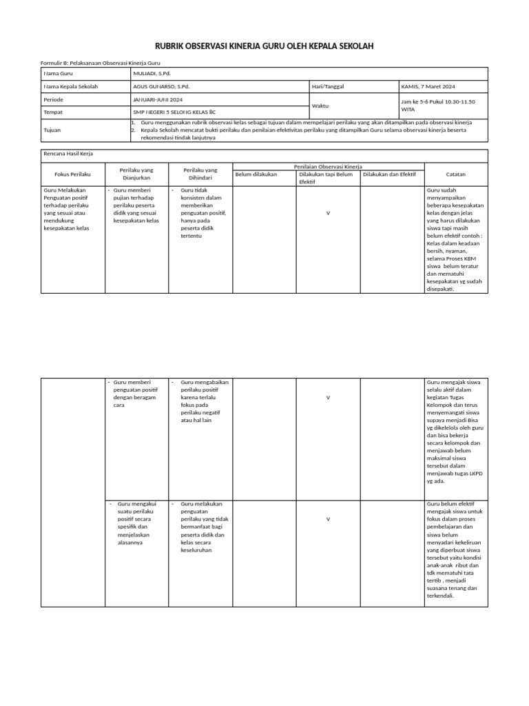 MULIADI, S.Pd. FORM - B | PDF