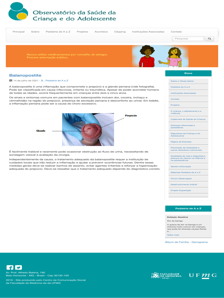 Balanopostite Infantil: Causas e Tratamento | PDF | Inflamação | Causas ...