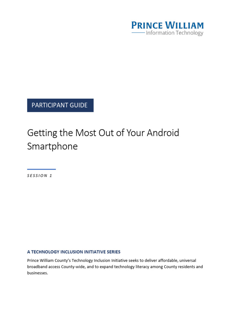 Session 1 Android Course Final Version 11132021 | PDF | Android (Operating System) | Smartphone