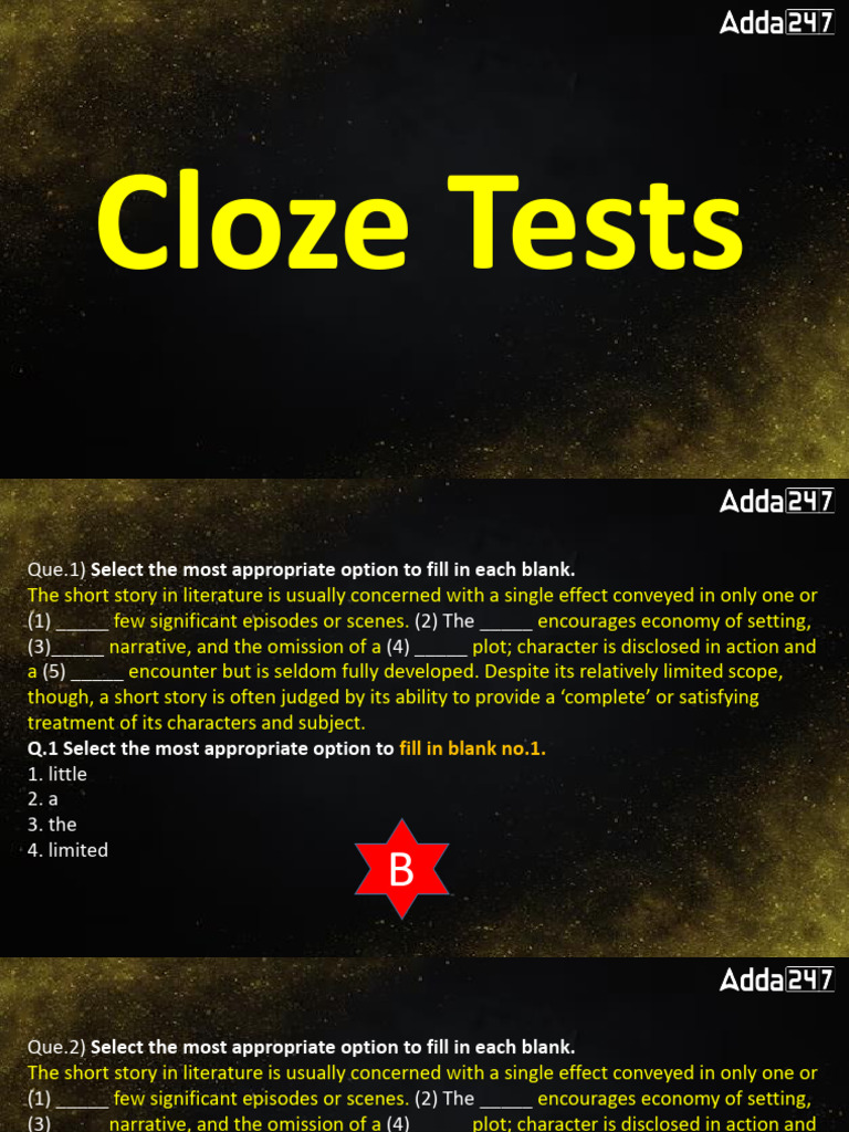 Cloze Tests | PDF | Influenza | Unemployment