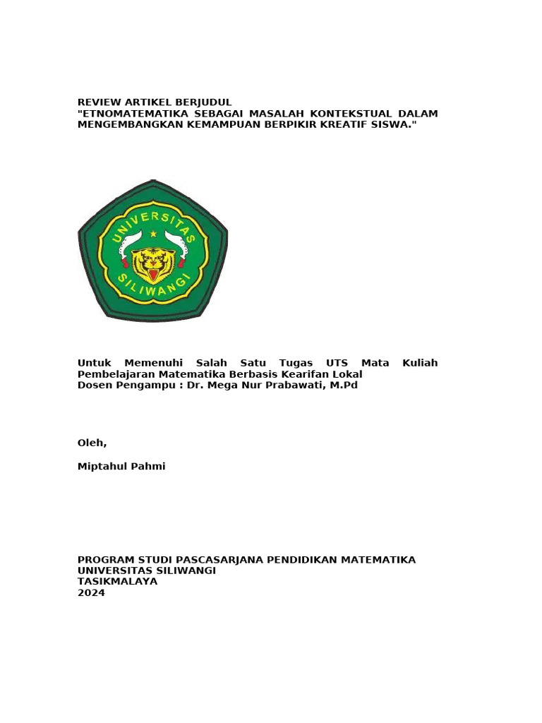 Review Artikel Berjudul ETNOGRAFI Mip | PDF | Seni