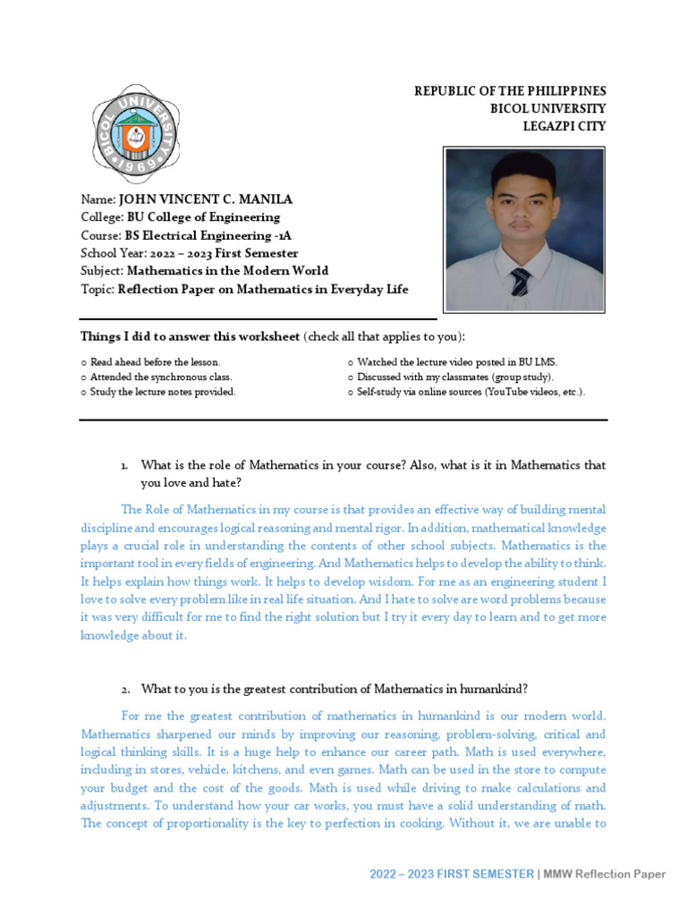 GEC14 Act01 BSEE 1A Manila John Vincent PDF | PDF | Area | Mathematics