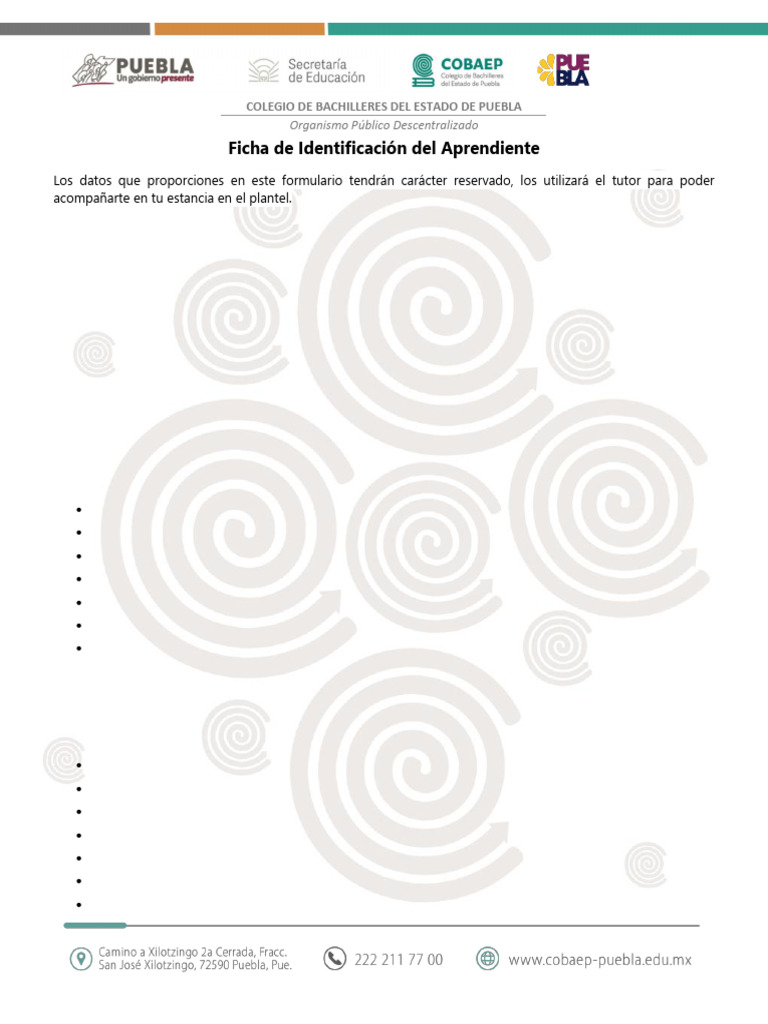 Ficha de Identificación Del Aprendiente (Actualizado) | PDF | Salud y ...