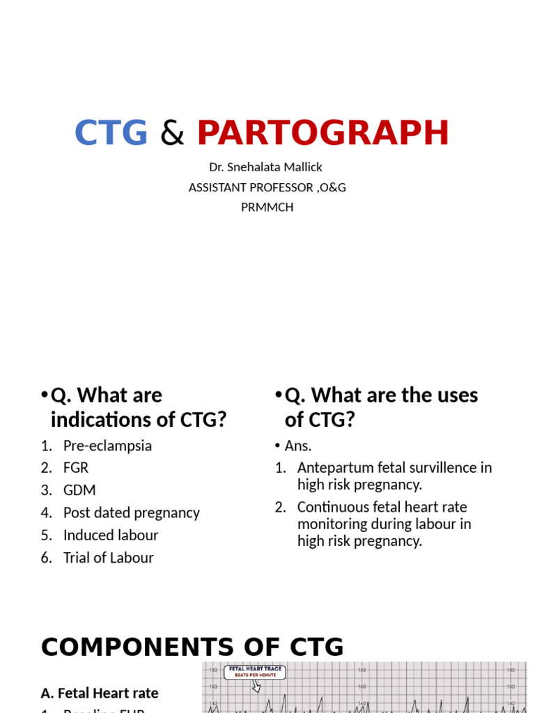 CTG and Partograph | PDF | Clinical Medicine | Obstetrics