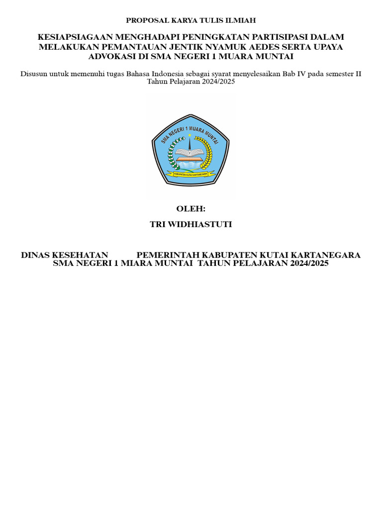 Kop Proposal Karya Tulis Ilmiah | PDF | Seni & Disiplin Bahasa