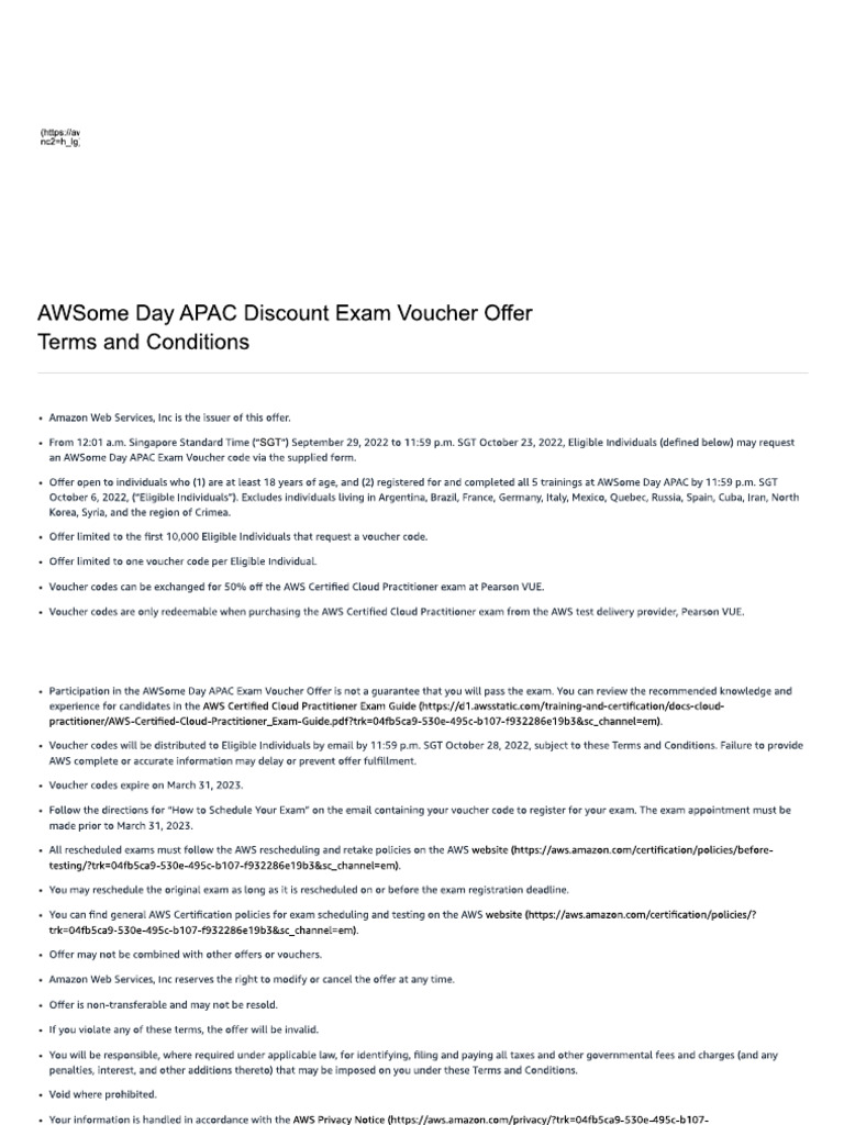 Voucher T&C | PDF