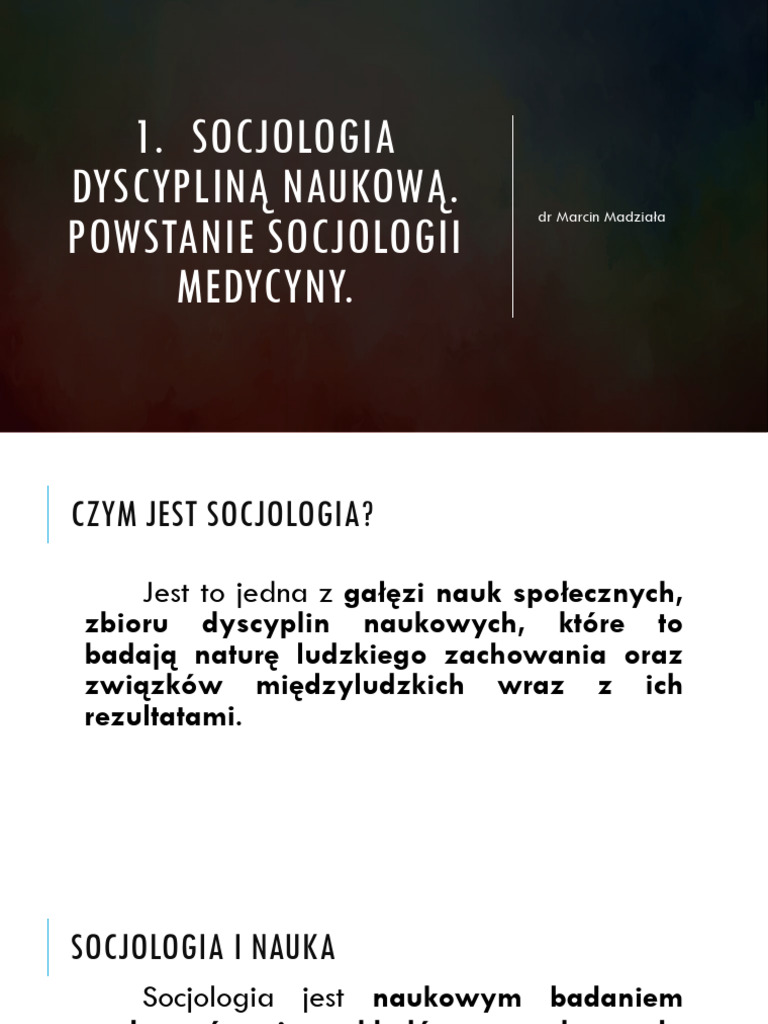 Socjologia Medycyny 2023 | PDF