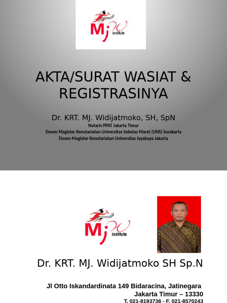 1909 - Akta Wasiat & Pendaftaran | PDF