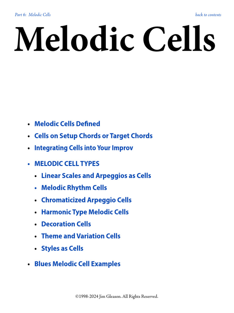 01-Melodic Cells | PDF | Chord (Music) | Scale (Music)
