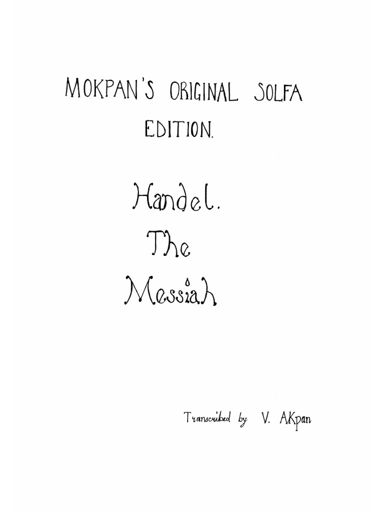 Messiah - Part 1 | PDF