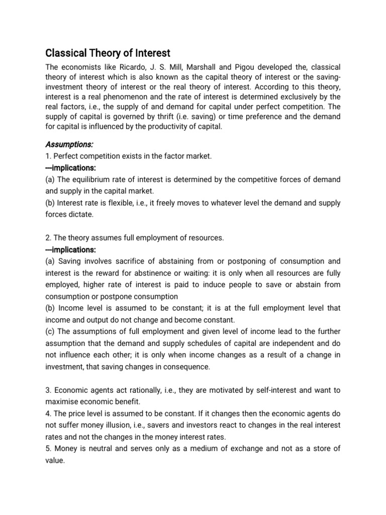 Classical Theory of Interest | PDF | Electron