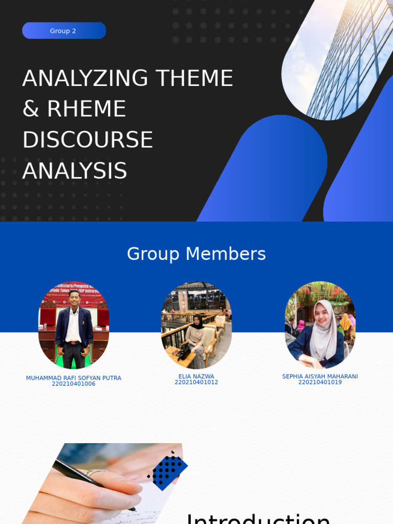 Analyzing Theme & Rheme Discourse Analysis Group 2 | PDF | Narrative ...