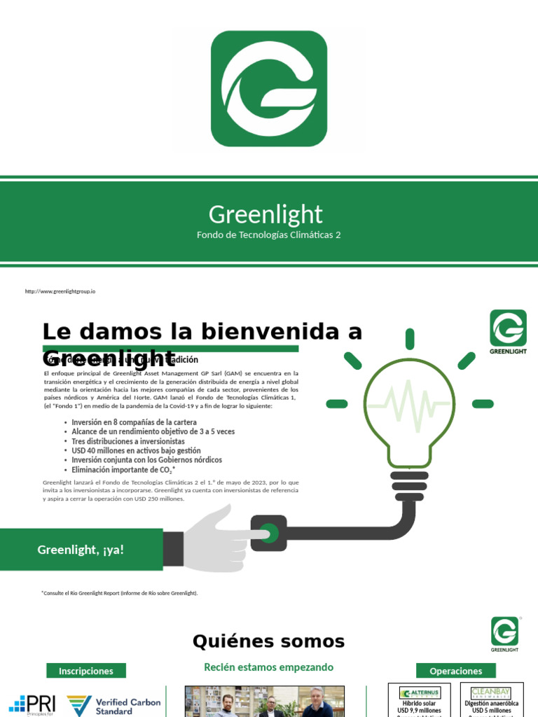 Greenlight Presentation Short - Spanish-LA | PDF | Energía renovable ...