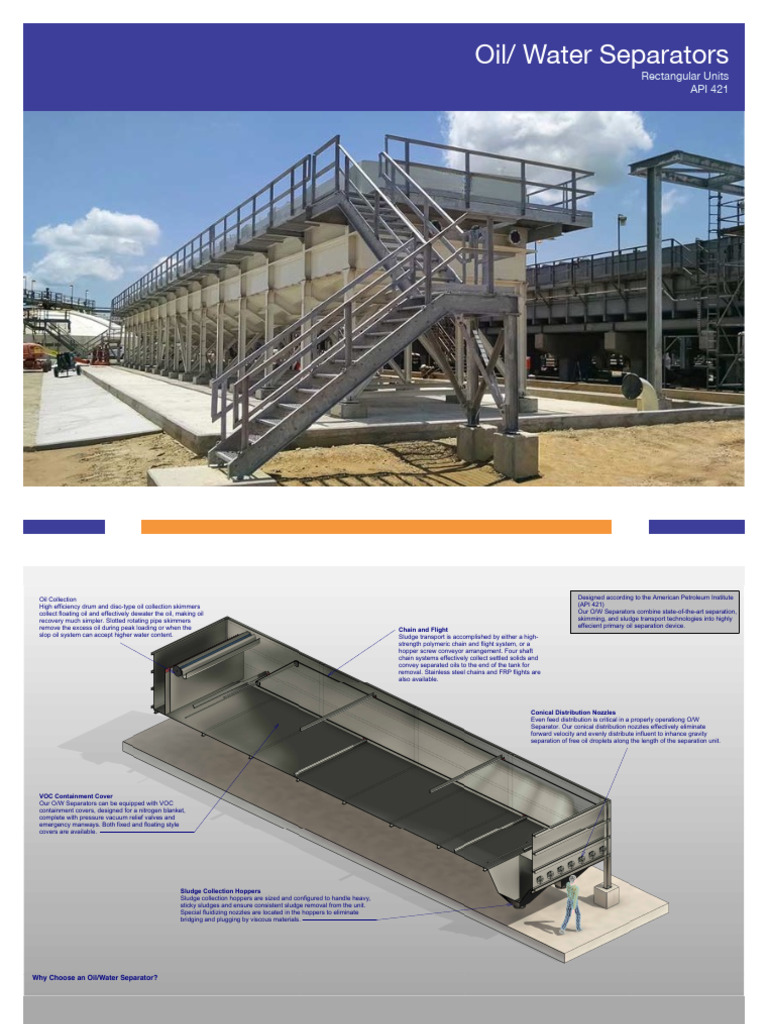 Oil/ Water Separators: Rectangular Units API 421 | PDF | Chemical Engineering | Liquids