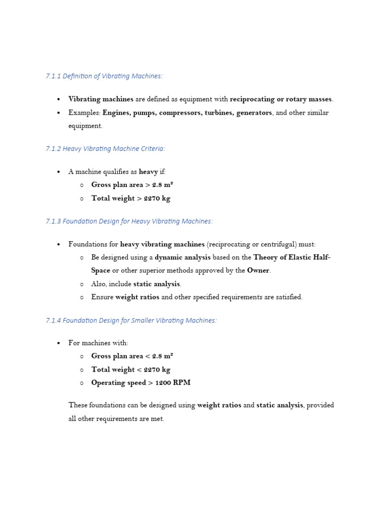 General Requirements For Vibrating Machines | PDF | Deep Foundation | Force