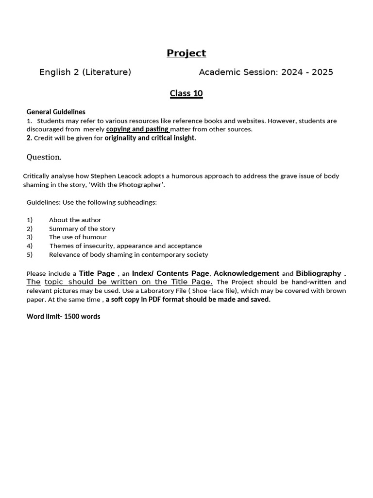 Eng 2 Project Class 10 - Session 2024-2025 | PDF | Art