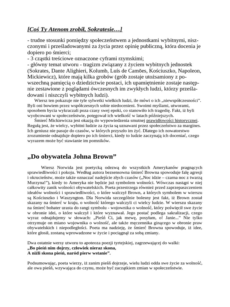 Coś Ty Atenom Zrobił DO OBYWATELA JOHNA BROWN | PDF