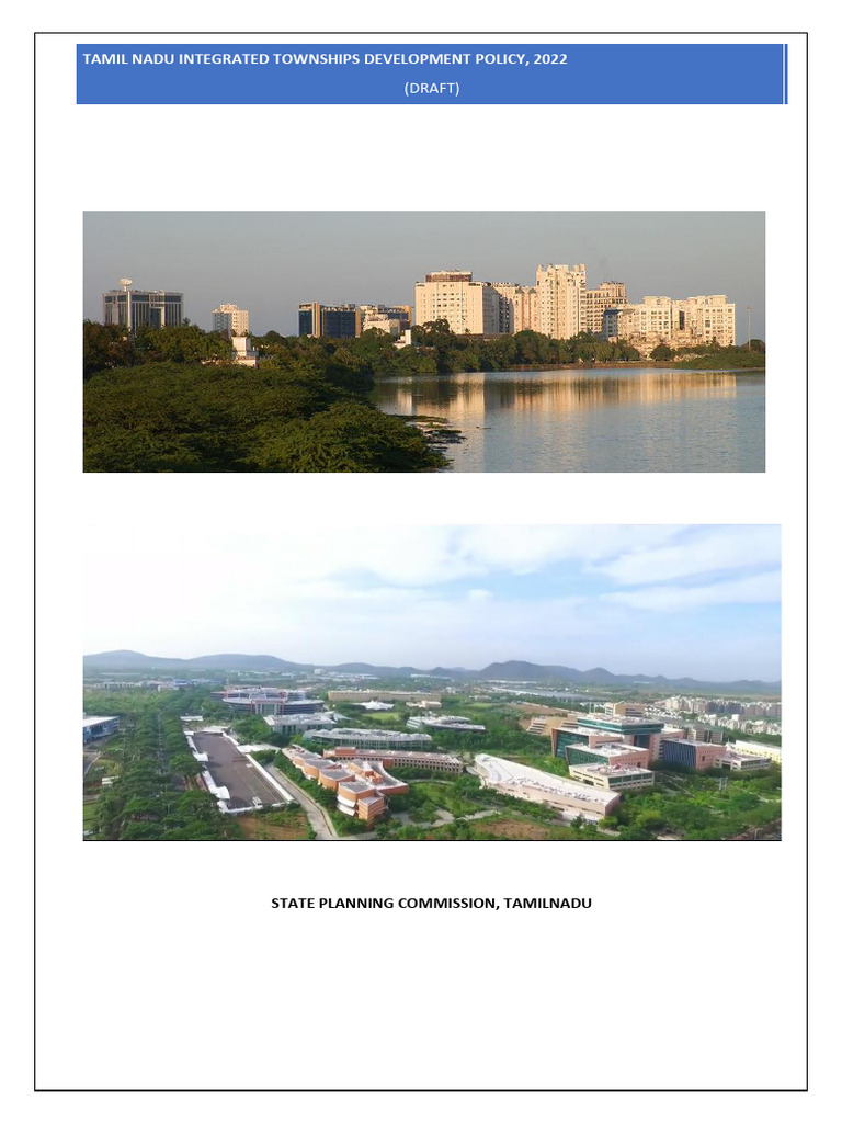 Tamil Nadu Integrated Townships Policy 2022 | PDF | Cost Of Living | Waste